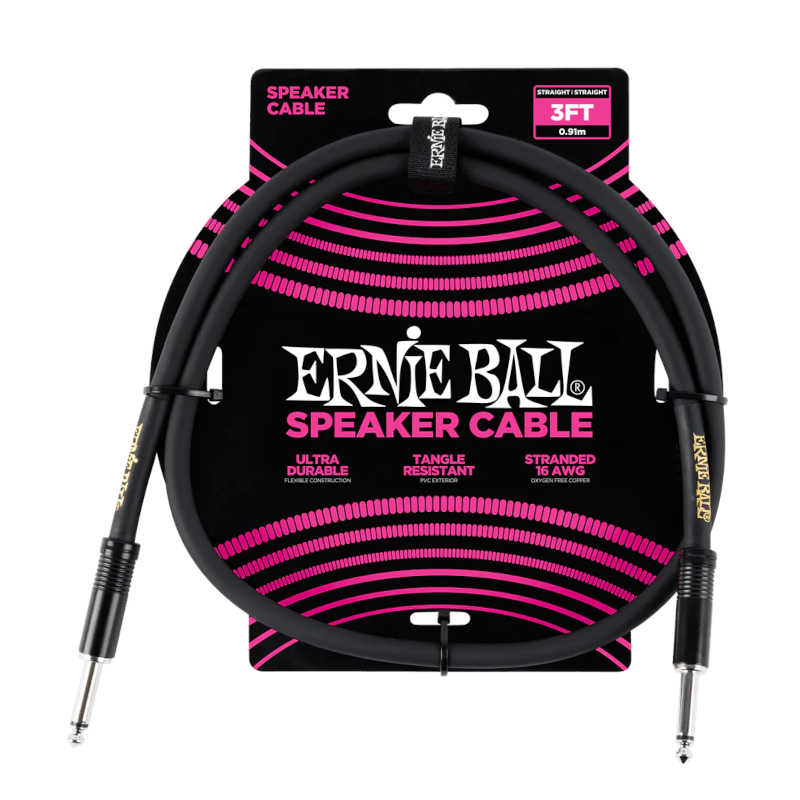 Cable Parlante Plug Ernie Ball 90cm P06071 | Blues Instrumentos