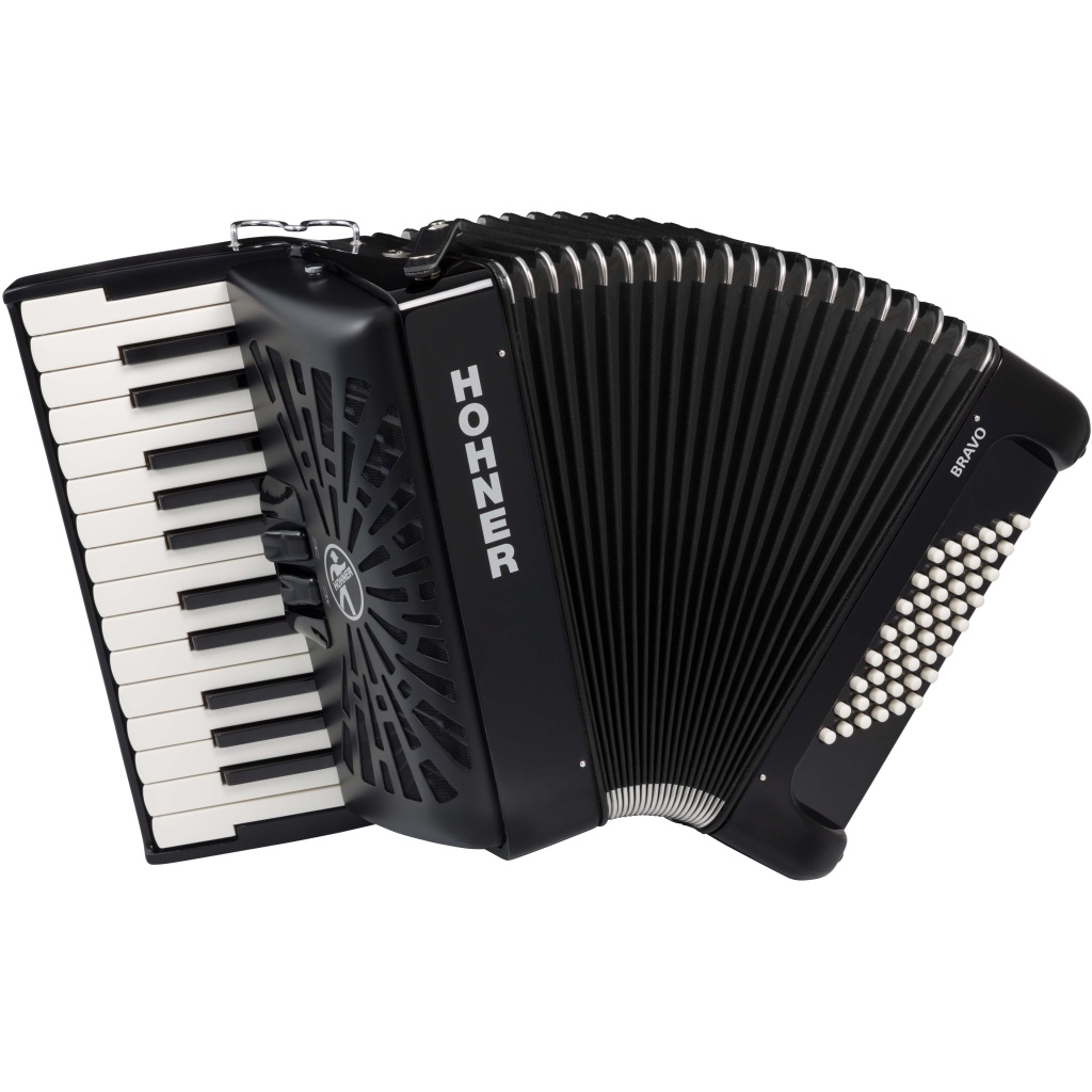 Acordeón A Piano Hohner Bravo Ii 48 Bajos Negro | Blues Instrumentos